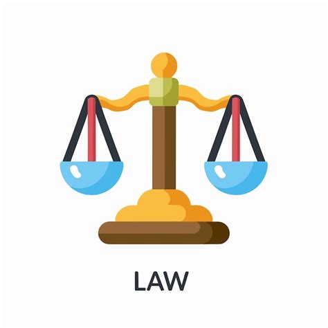 Premium Vector Law Icon Simple Law Colored Flat Icon On Isolated