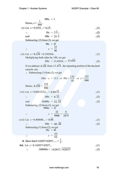 Ncert Exemplar For Class 9 Maths Chapter 1 Mathongo