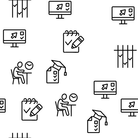 Exam Test Vector Seamless Pattern 10043008 Vector Art At Vecteezy