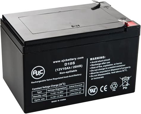 AJC Battery Compatible with Long Way LW-6FM10 12V 10Ah Sealed Lead Acid ...