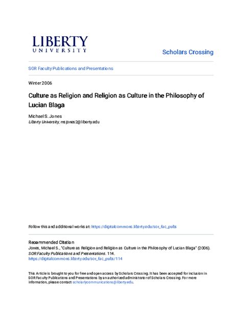 Pdf Culture As Religion And Religion As Culture In The Philosophy Of