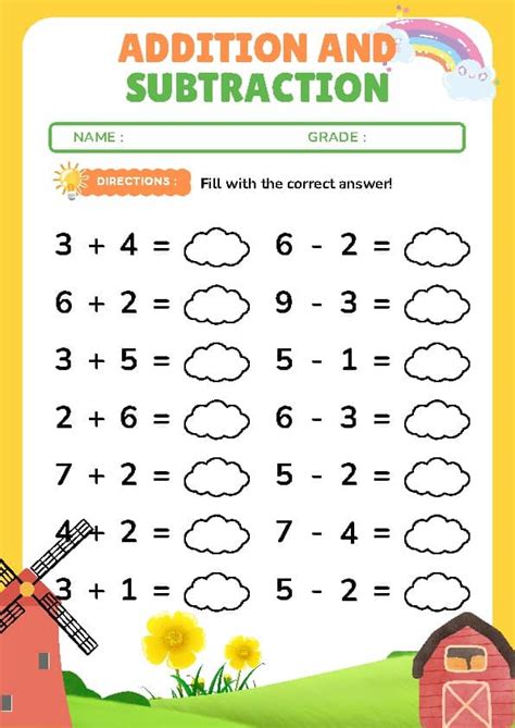 Addition And Subtraction Worksheets For Grade 1 By Knowledge Library By