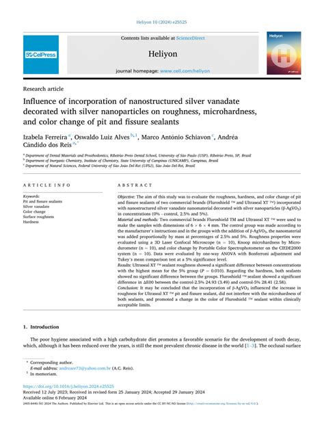 Pdf Influence Of Incorporation Of Nanostructured Silver Vanadate Decorated With Silver