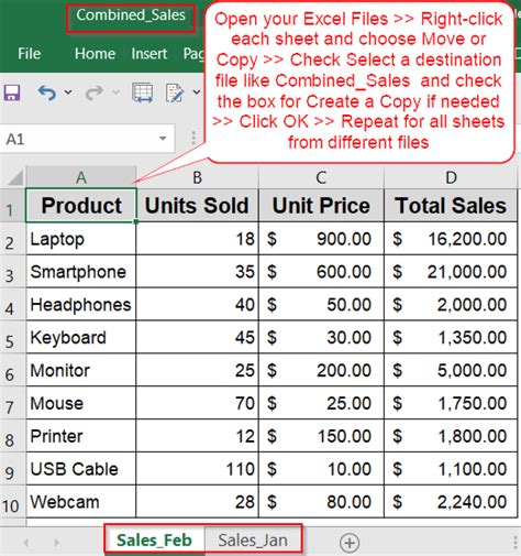 Merge Multiple Excel Files Into A Workbook With Separate Sheets Excel Insider