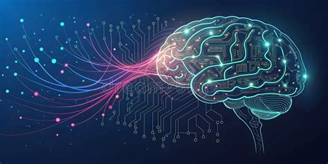 Artificial Intelligence Brain Circuitry Digital Mind Network Concept