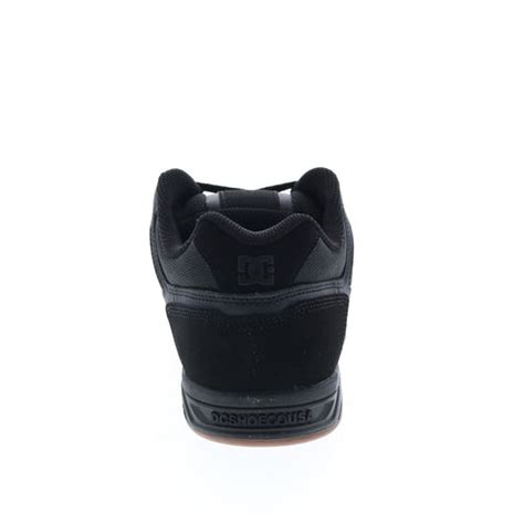 Dc Stag 320188 Bgm Mens Black Nubuck Lace Up Skate Inspired Sneakers