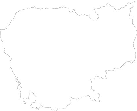 Cambodia Outline Map 38096191 Vector Art At Vecteezy