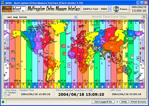 world timezone map