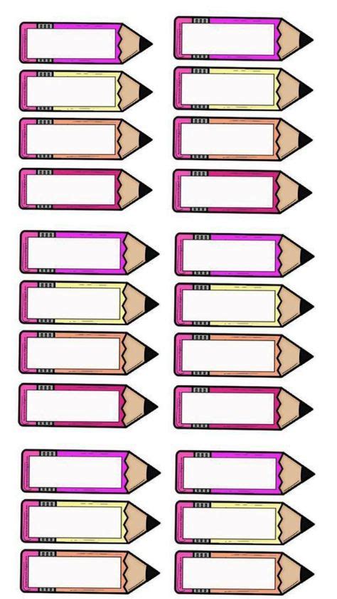 Etiquetas De Lapices Para Imprimir