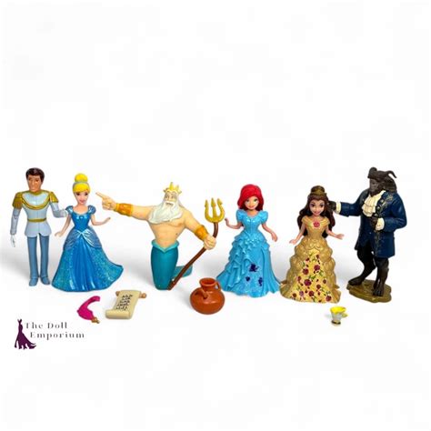 Disney Magiclip Princess Dolls Cinderella Ariel And Belle With Other Figures £19 95 Picclick Uk