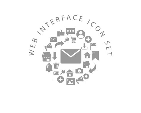 Web Interface Icon Set Design On White Background 10723664 Vector Art At Vecteezy