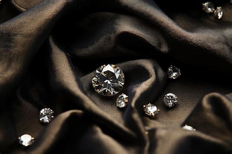 Premium Photo Diamonds Embedded In A Piece Of Fabric