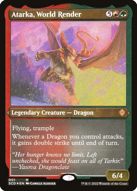 Atarka World Render Foil Etched Starter Commander Decks Magic