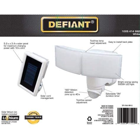 Defiant 120 Degree Solar Motion Activated Outdoor 41 Off