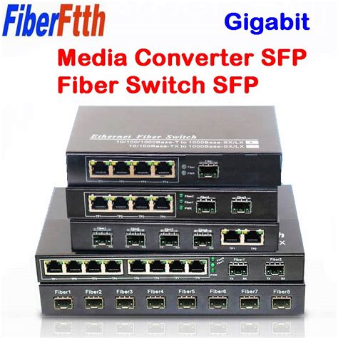 Gigabit 1 25g Sfp Fiber Switch 1000mbps Sfp Network Media Converter Ethernet Switch 1g1e 2g2e