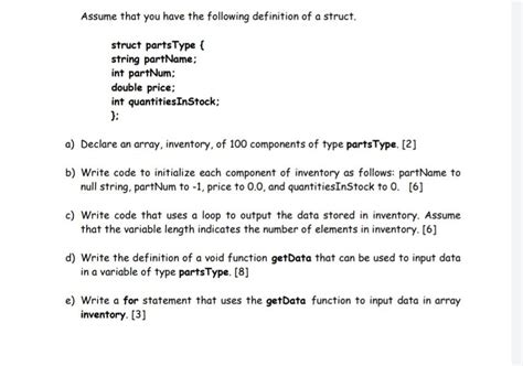 Solved Assume That You Have The Following Definition Of A