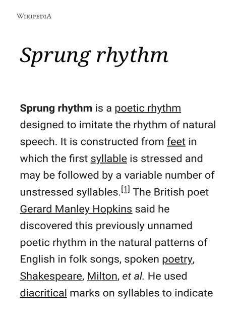 Sprung Rhytm Pdf Poetics Poetry