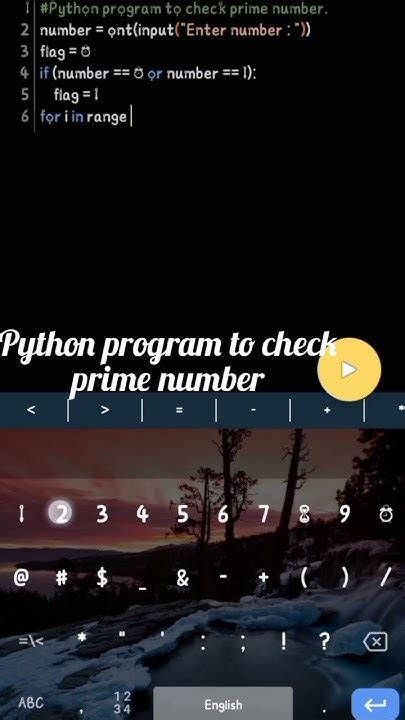 Python Program To Check Prime Number Using For Loop Coding Shorts