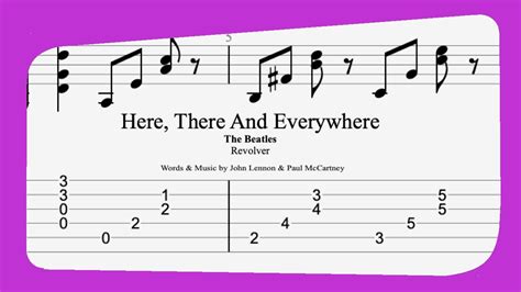 The Beatles Here There And Everywhere Cover And Tabs Chords Chordify