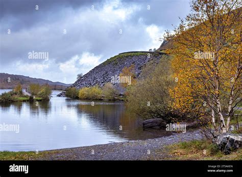 The Shores Of Llyn Padarn Near Llanberis In Gwynedd Snowdonia National Park North Wales Stock
