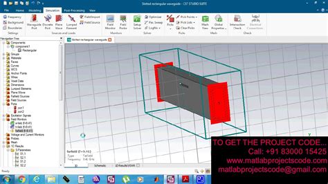 Design Of Slotted Rectangular Waveguide Using Cst Youtube