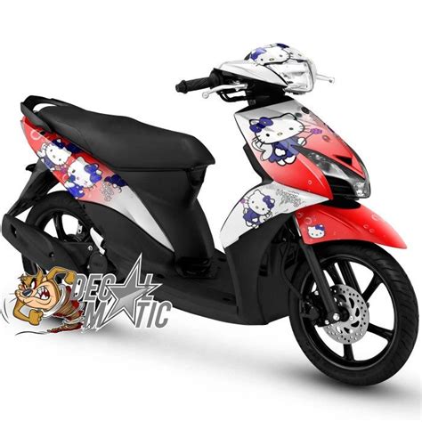 Stiker Variasi Decal Full Body Motor Yamaha Mio Gt Mio J Hello Kitty 1