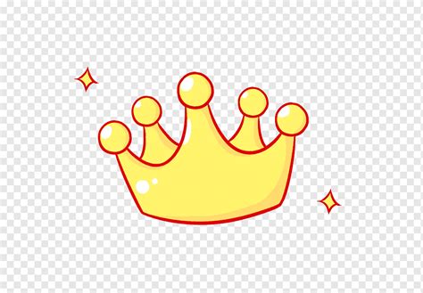 نمط الديكور تاج الكرتون الذهبي الذهب كرتون تاج Png