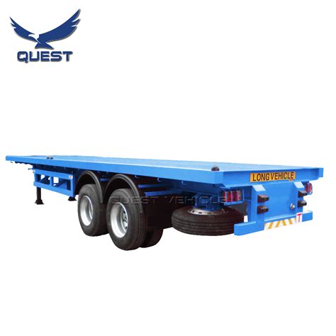 New Flat Bed Truck Chassis 2 Axis 40feet Container Flatbed Semi Trailer