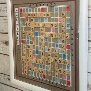 Custom Framed Scrabble Boards Personalized T Vintage Scrabble