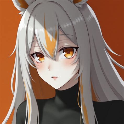 Femme Anthropomorphe De Cinderace Yeux Orange Et Cheveux Longs