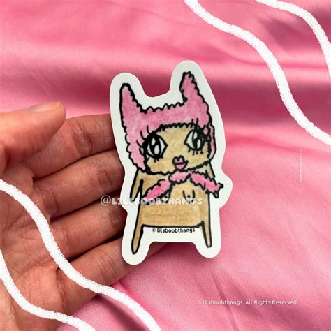 Kawaii Blob Sticker Pink Cat Beanie Sticker Womens Etsy