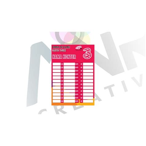 Jual Poster Daftar Harga Kuota Poster Harga Paket Data Poster Paket