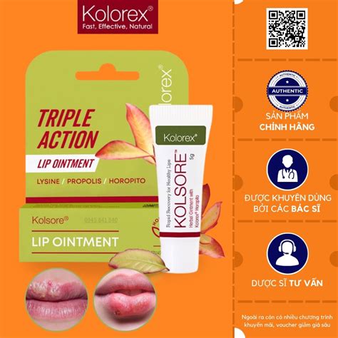Hỏa Tốc Kem Giảm Chàm Môi Herpes Môi Kolorex Kolsore Lip Care