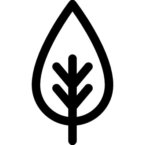 Leaf Basic Rounded Lineal Icon