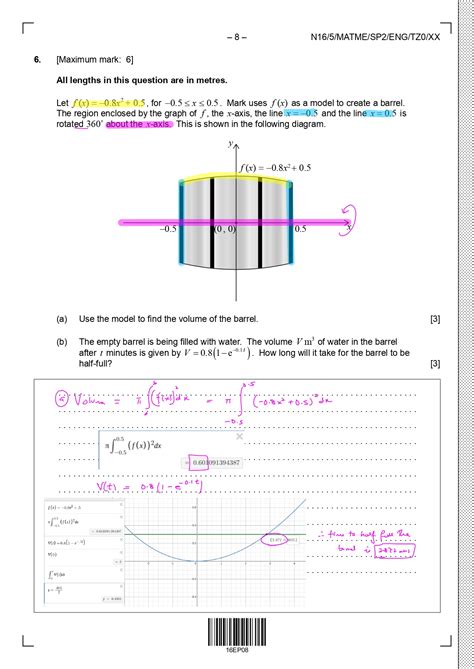 Ib Sl Math 2016 Paper 2 Completely Solved Sumants 1 Page Of Math
