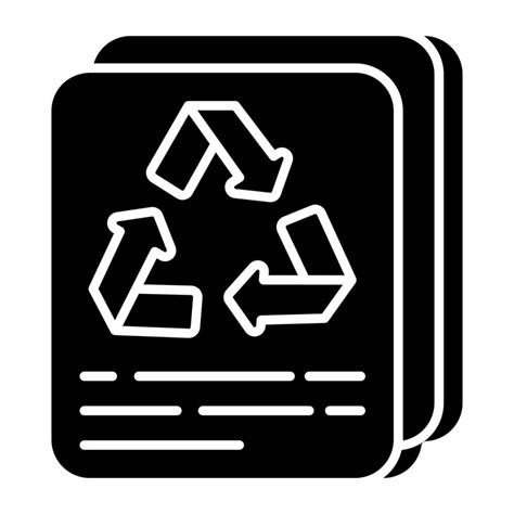 Conceptualizing Solid Design Icon Of Paper Recycling 23648122 Vector