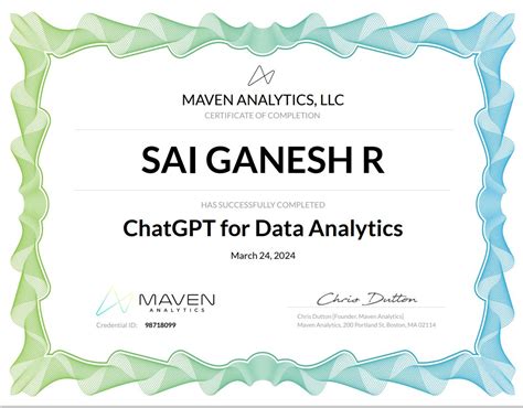 Sai Ganesh R On Linkedin Mavenanalytics Datascience Chatgpt Dataanalytics Promptengineering