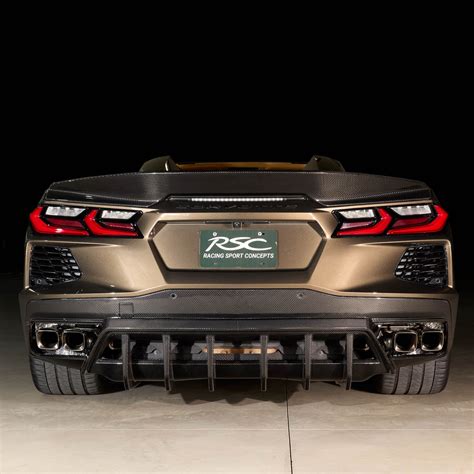 St 2pc Diffuser Carbon Fiber For C8 Corvette Stingray By Rsc Racing Sport Concepts