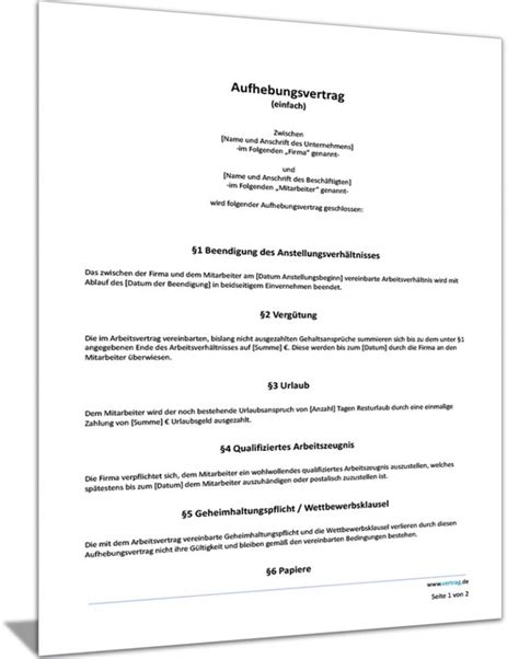 Gratis Vorlagen Für Arbeitsverträge Zum Download