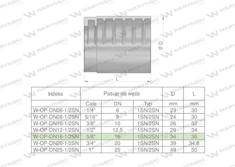 Warynski Tuleja Oprawka Uniwersalna Do Węży Dn16 1sn2sn Perfect