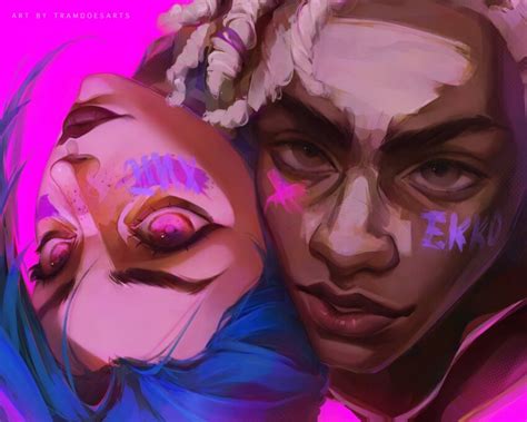 Tramdoesarts Ekko League Of Legends Firelight Ekko Jinx League Of Legends Arcane League