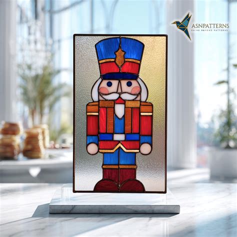 Nutcracker Stained Glass Pattern Nutcracker Suncatcher Stained Glass