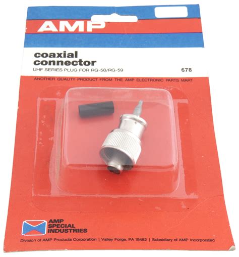 Amp Uhf Male Coaxial Connector Surplus Sales Of Nebraska
