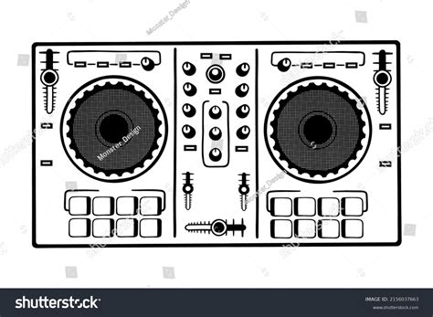 Mixing Console Vector Illustration Stock Vector Royalty Free