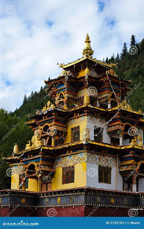 A Tibet Style Buddhism Temple Stock Image Image Of Buddihism