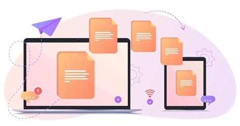 Premium Vector File Transfer Files Transferred Encrypted Form Program For Remote Connection