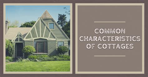 Cottage Style Architecture Characteristics