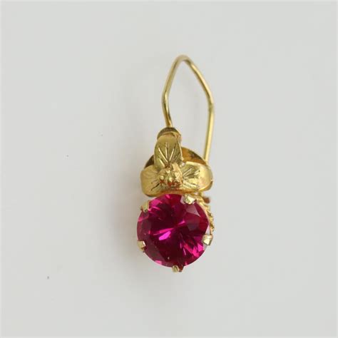 18kt Gold Ruby Single Earring Property Room
