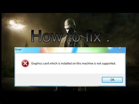 How To Fix Graphics Card Is Not Supported YouTube