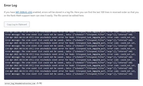 cron reschedule event error for hook litespeed task imgoptm pull error code could not set